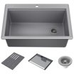 Free Shipping! Delta 75B933-33S Everest 32” Workstation Kitchen Sink ...