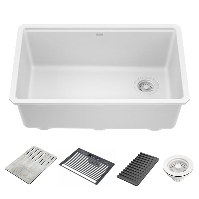 Delta Everest 30” Undermount Granite Composite Single Kitchen Sink ...