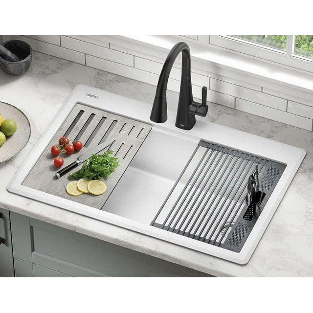Delta 75B933-33S Everest 32” Workstation Kitchen Sink Undermount ...