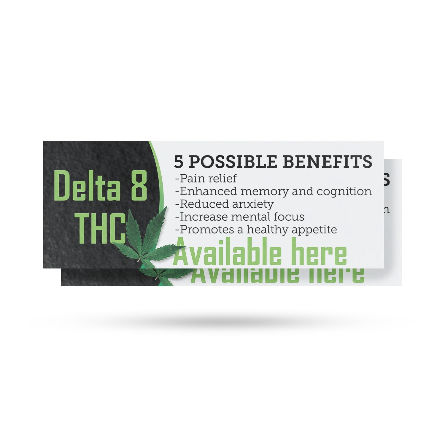 Delta 8 THC Available Here Vinyl Decal 2 Pack of 12 Inch x 5 Inch ...