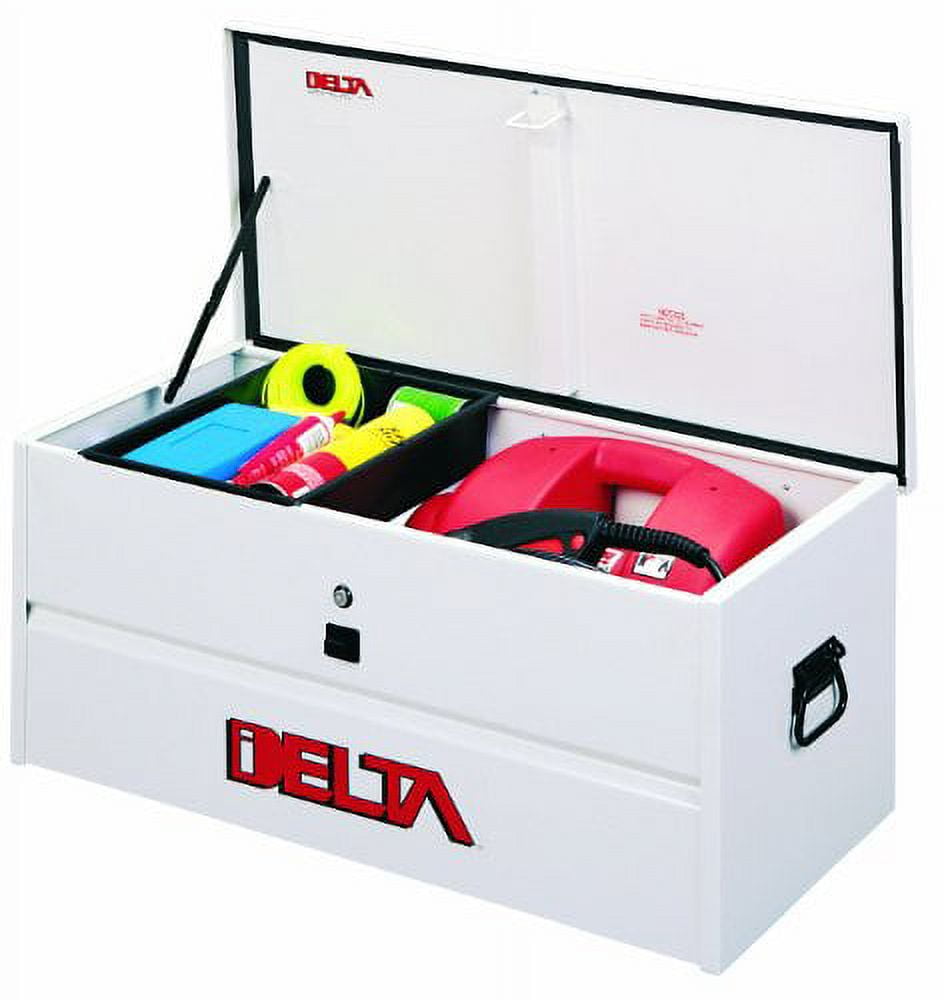 Delta 814000 White 32-5/8" Long Steel Portable Utility Chest Truck Box ...