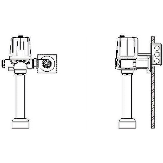 Delta 81T201hwa-Df 1-1/2" Top Spud Hardwire Dual Flush Motion Activated ...