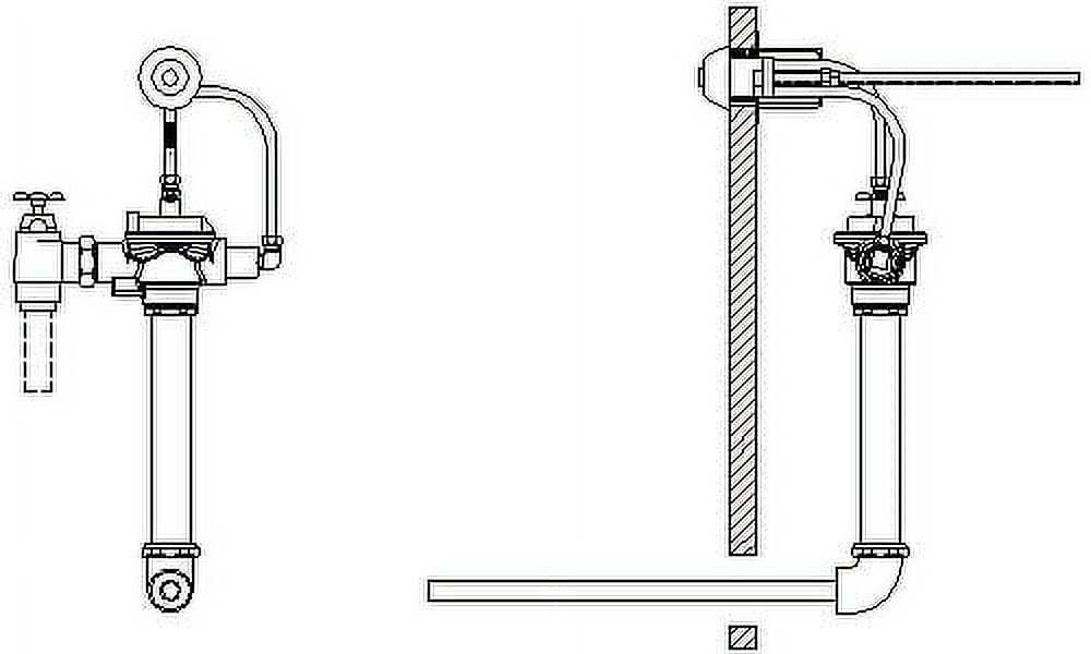 Delta 83T430 3/4" Back Spud Prison Urinal Flush Valve - Chrome ...