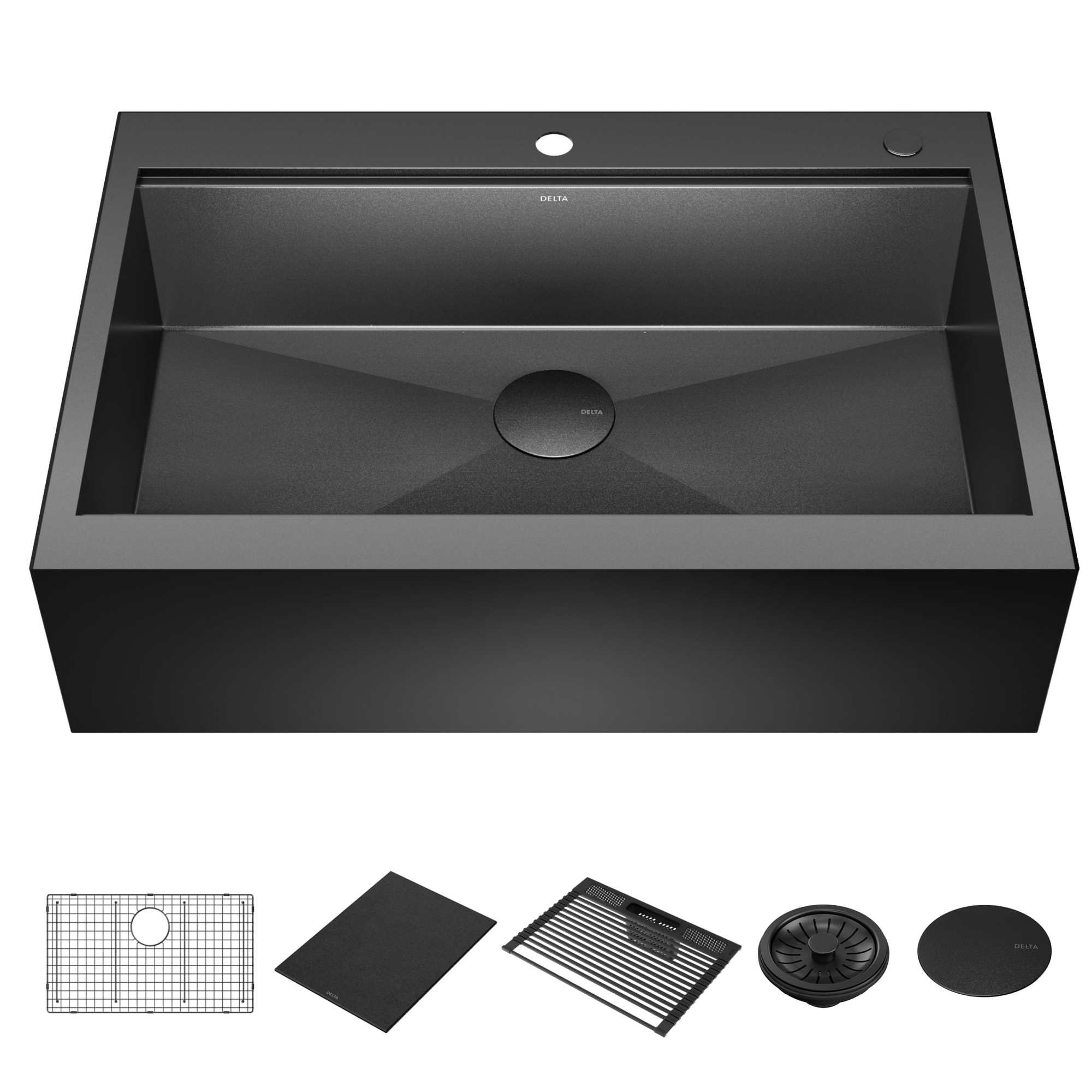 Delta 95D9031-T33s Rivet 33" Workstation Farmhouse Apron Front Kitchen ...