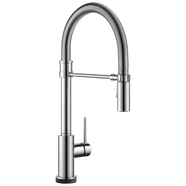Delta Trinsic Single Handle Pull-Down Kitchen Faucet in Arctic ...
