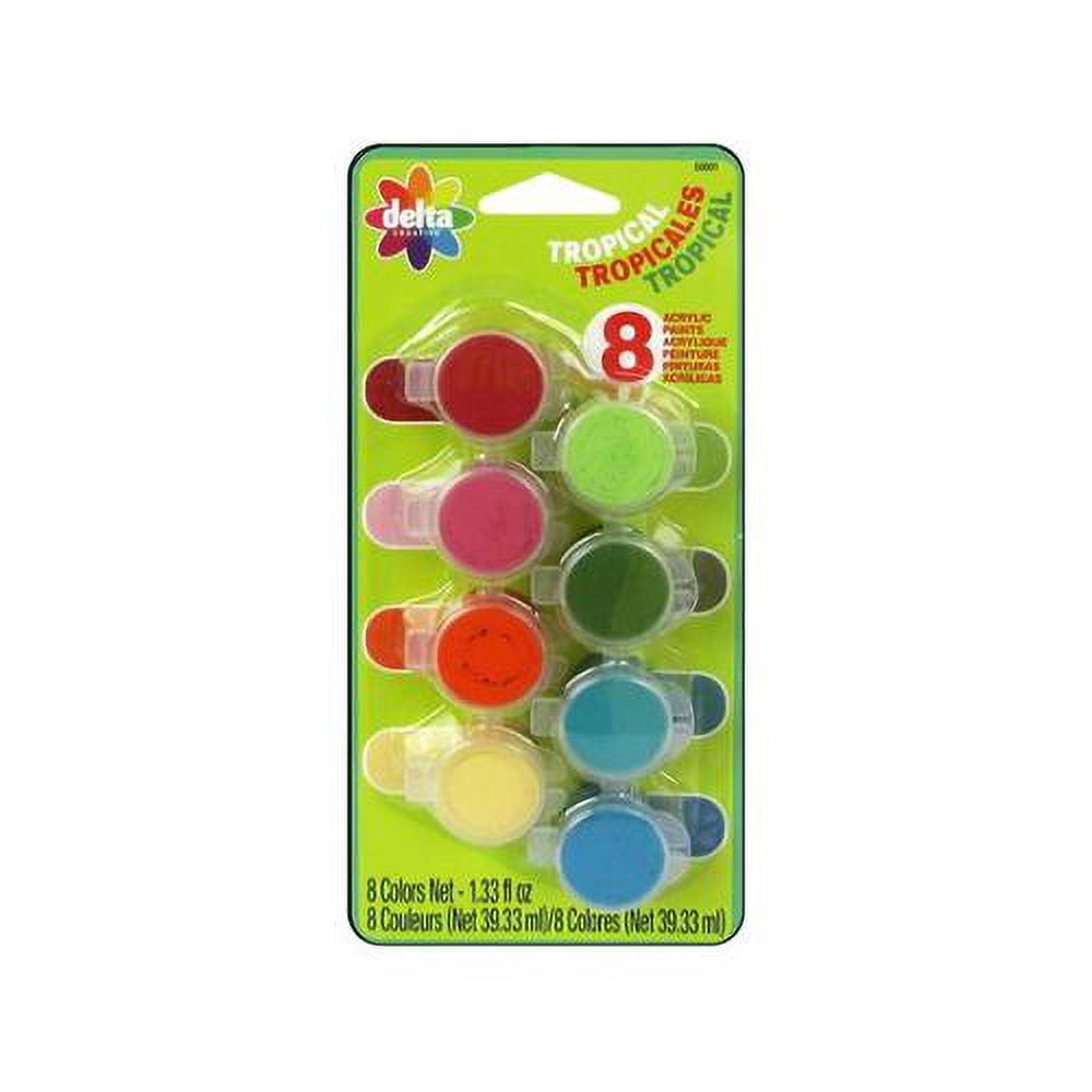 Delta Acrylic Paint Pot Set 8 Color Tropical - Walmart.com
