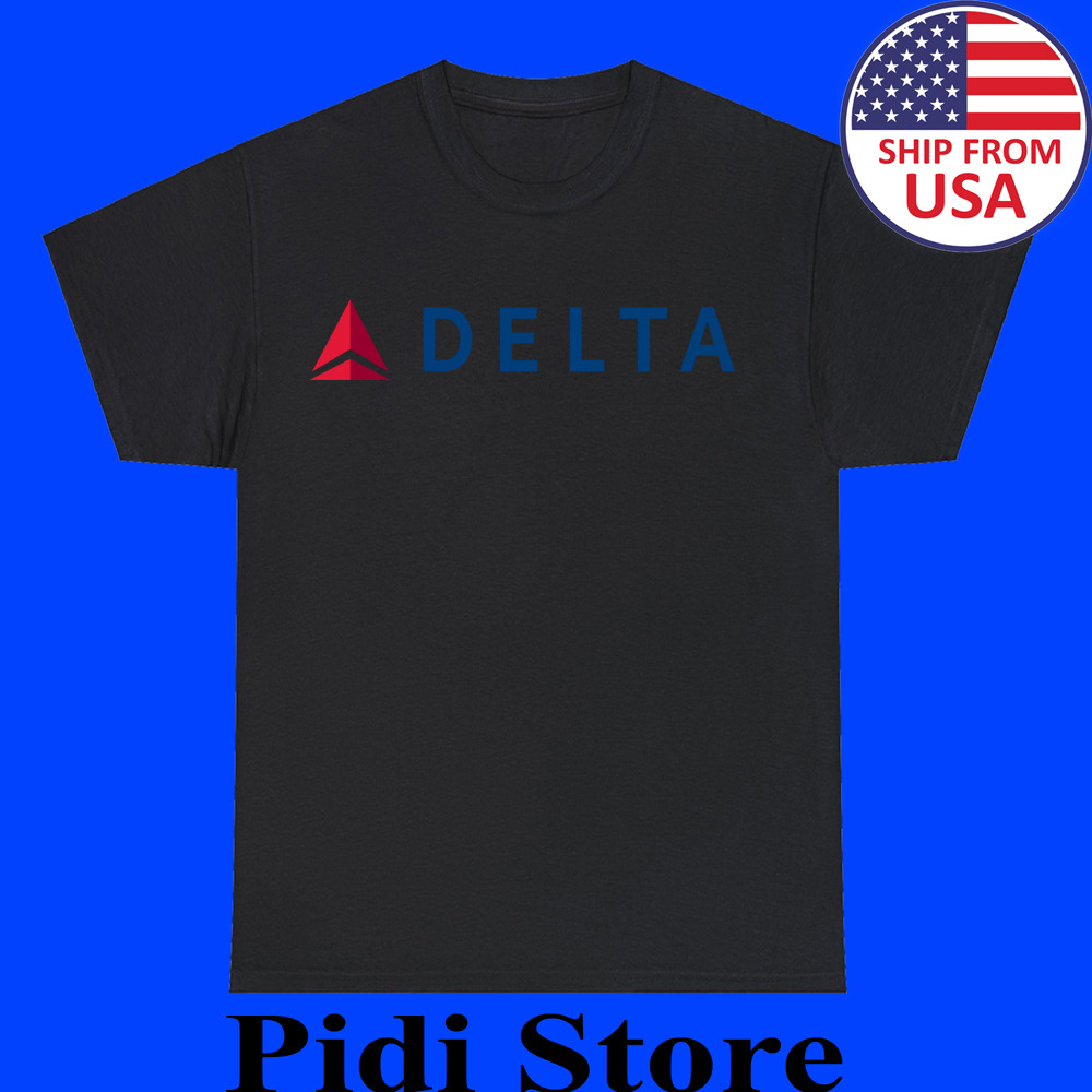 Delta Airlines Men's Black T-Shirt Size S to 3XL - Walmart.com