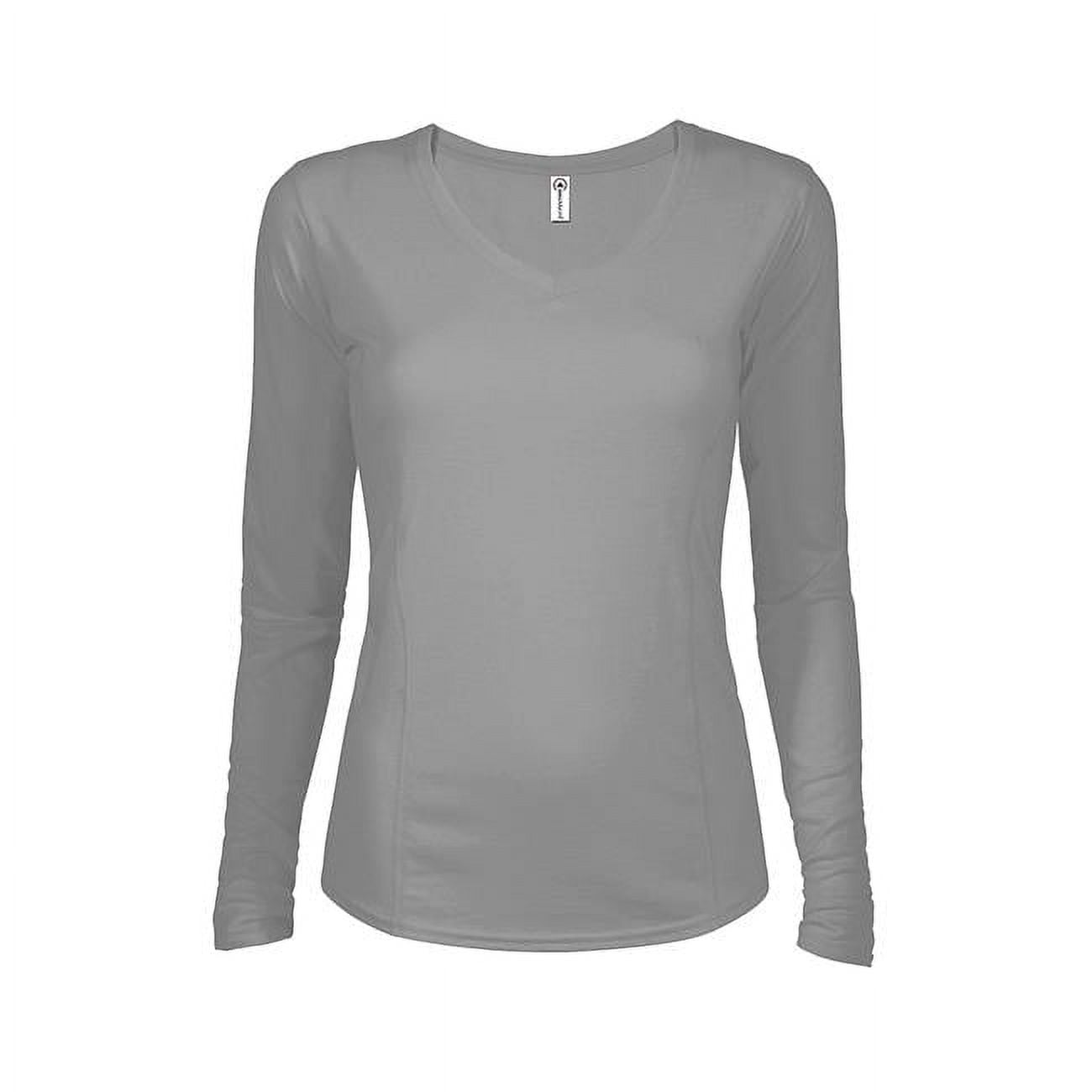Delta Apparel 027362061555 Dri 30 by 1s Ladies Performance Long Sleeve ...