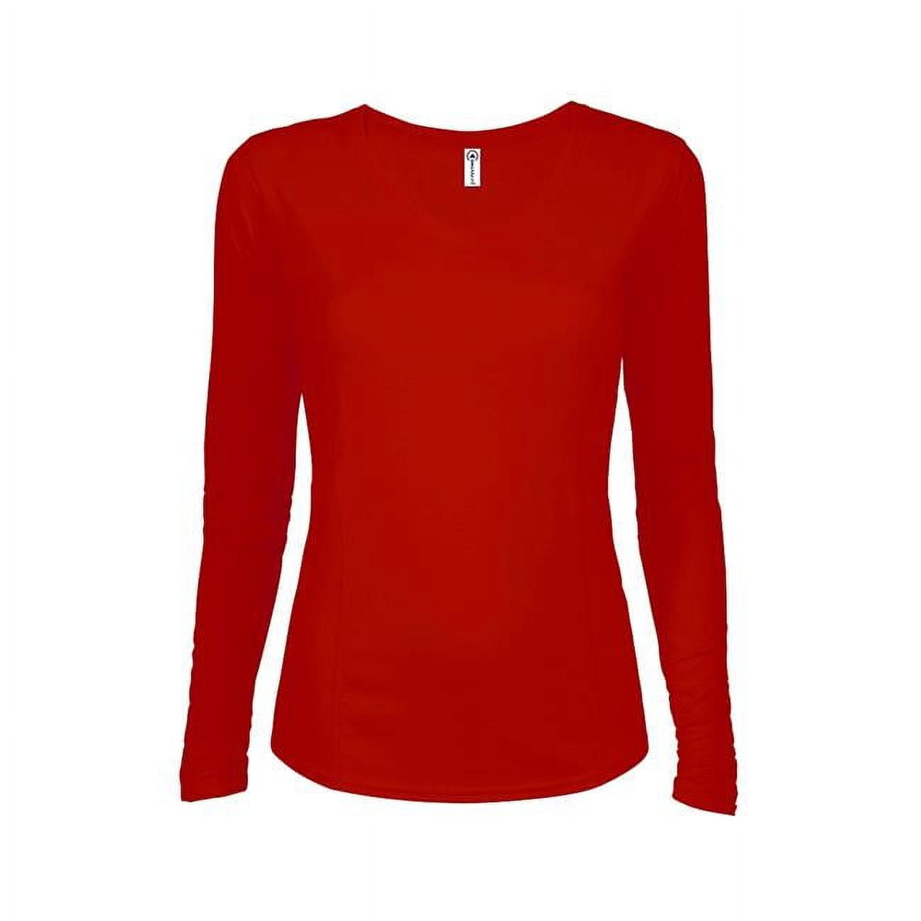 Delta Apparel 027362061845 Dri 30 by 1s Ladies Performance Long Sleeve ...