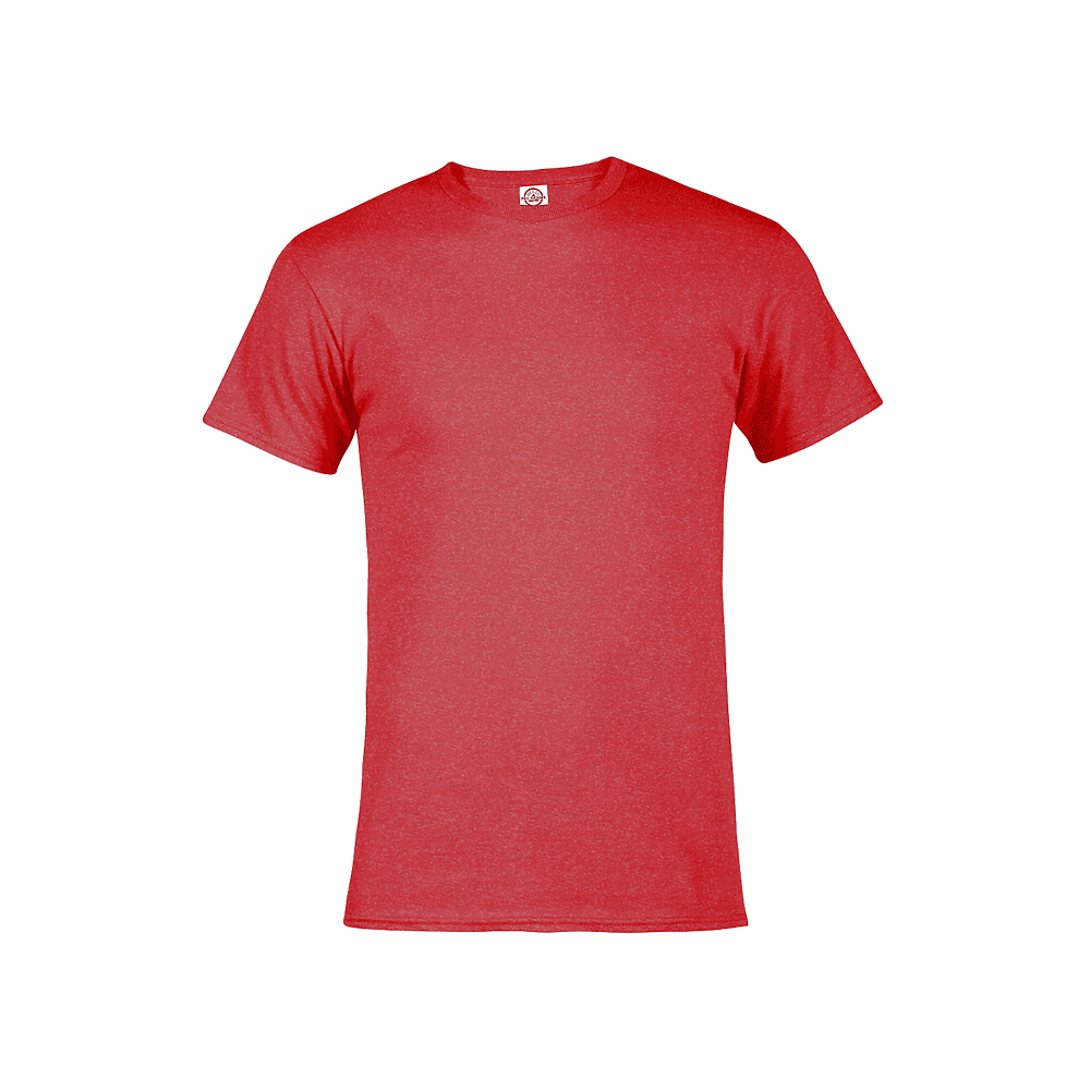 Delta Apparel Pro Weight Adult 5.2 oz Short Sleeve T-Shirt, Red Heather ...