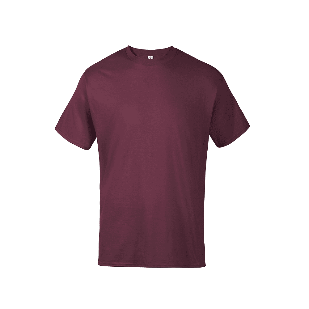 Delta Apparel Ringspun Adult 5.5 oz Surf T-Shirt, Maroon - Large ...