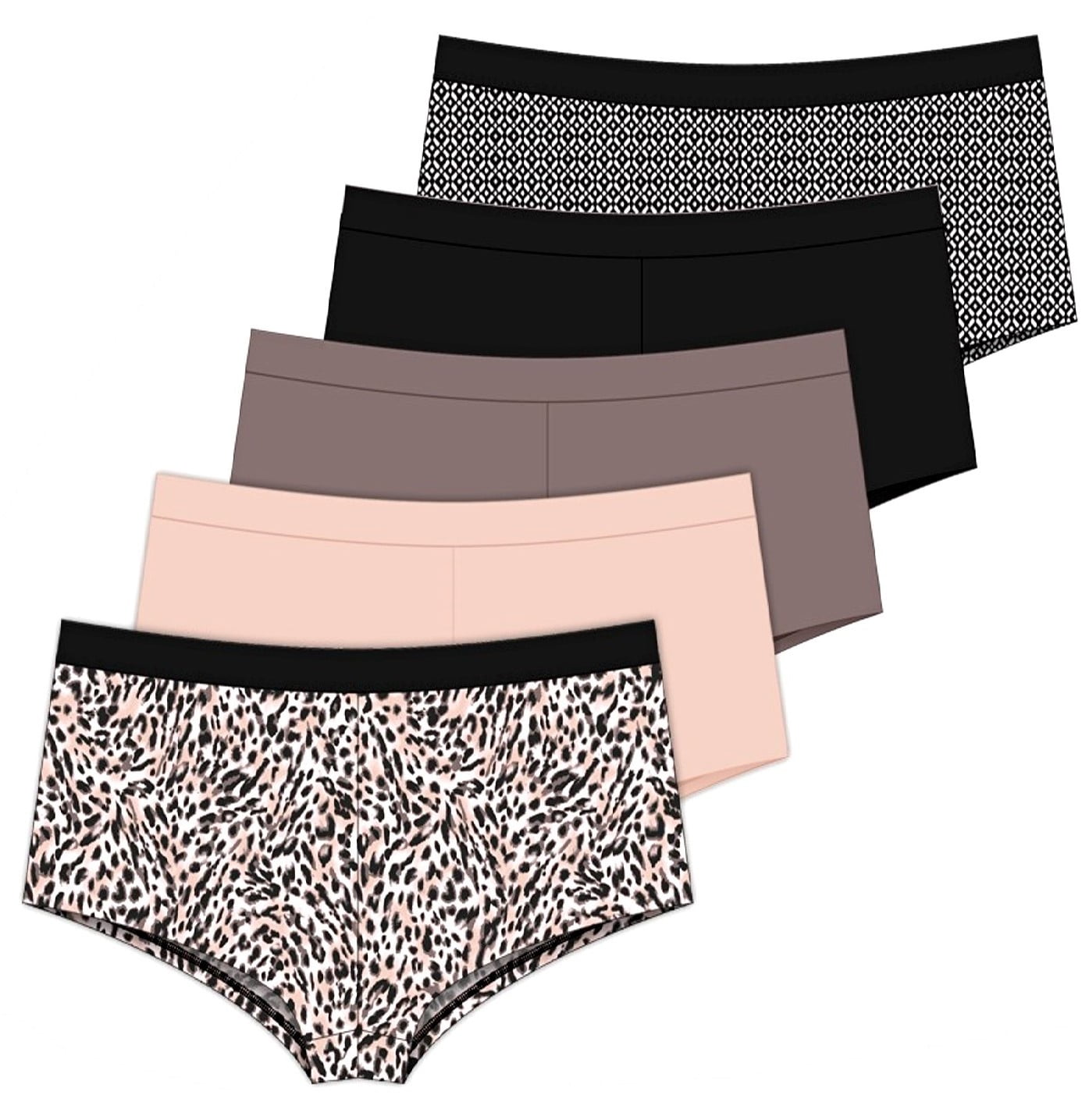 Delta Burke Intimates Microfiber BoyShorts Panties - Size 9 - Walmart.com