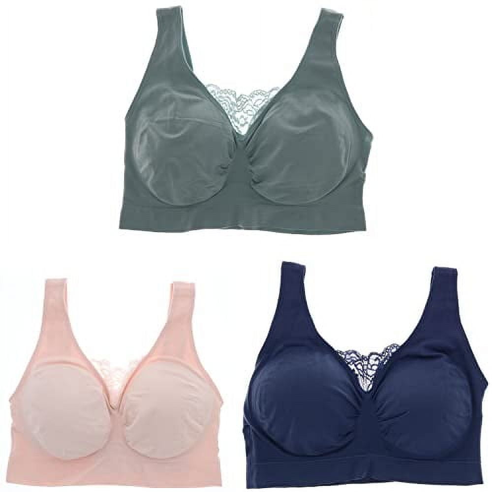 Delta Burke Intimates Women's Plus Size Seamless Comfort Band Lacey ...