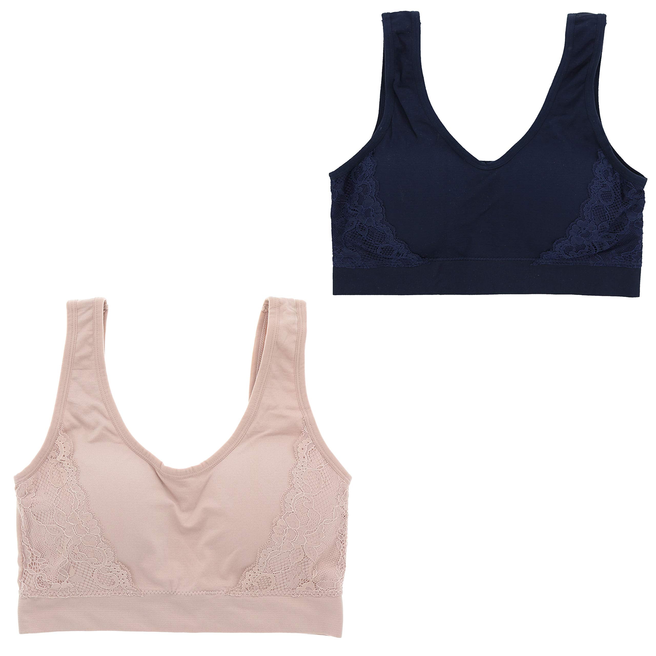 Delta Burke Intimates Women's Plus Size Seamless Comfort Band Lacey ...