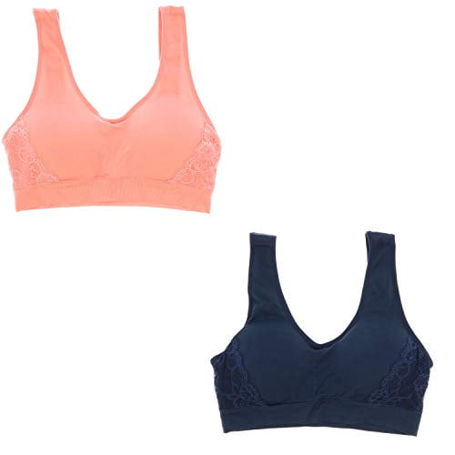 Delta Burke Intimates Women's Plus Size Seamless Comfort Band Lacey ...