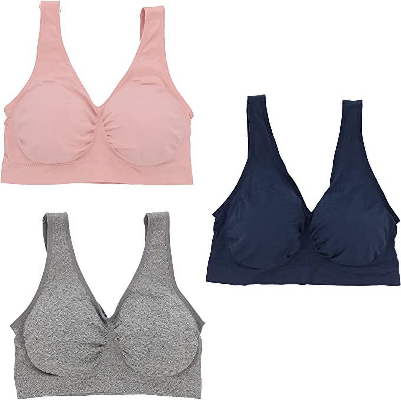 Delta Burke Intimates Women's Plus-Size Seamless Comfort Bra - 3 Pack ...