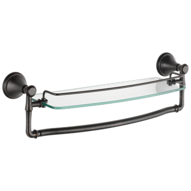Delta Cassidy 24" Glass Shelf with Removable Bar, Stainless - Walmart.com