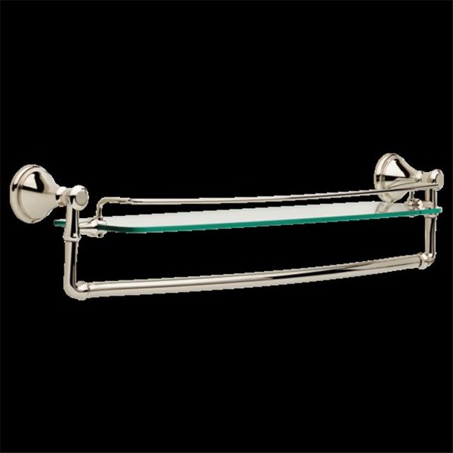 Delta Cassidy 24" Glass Shelf with Removable Bar, Polished Nickel ...