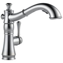 Delta 100LF-HDF Classic Single Handle Centerset Kitchen Faucet, Chrome ...