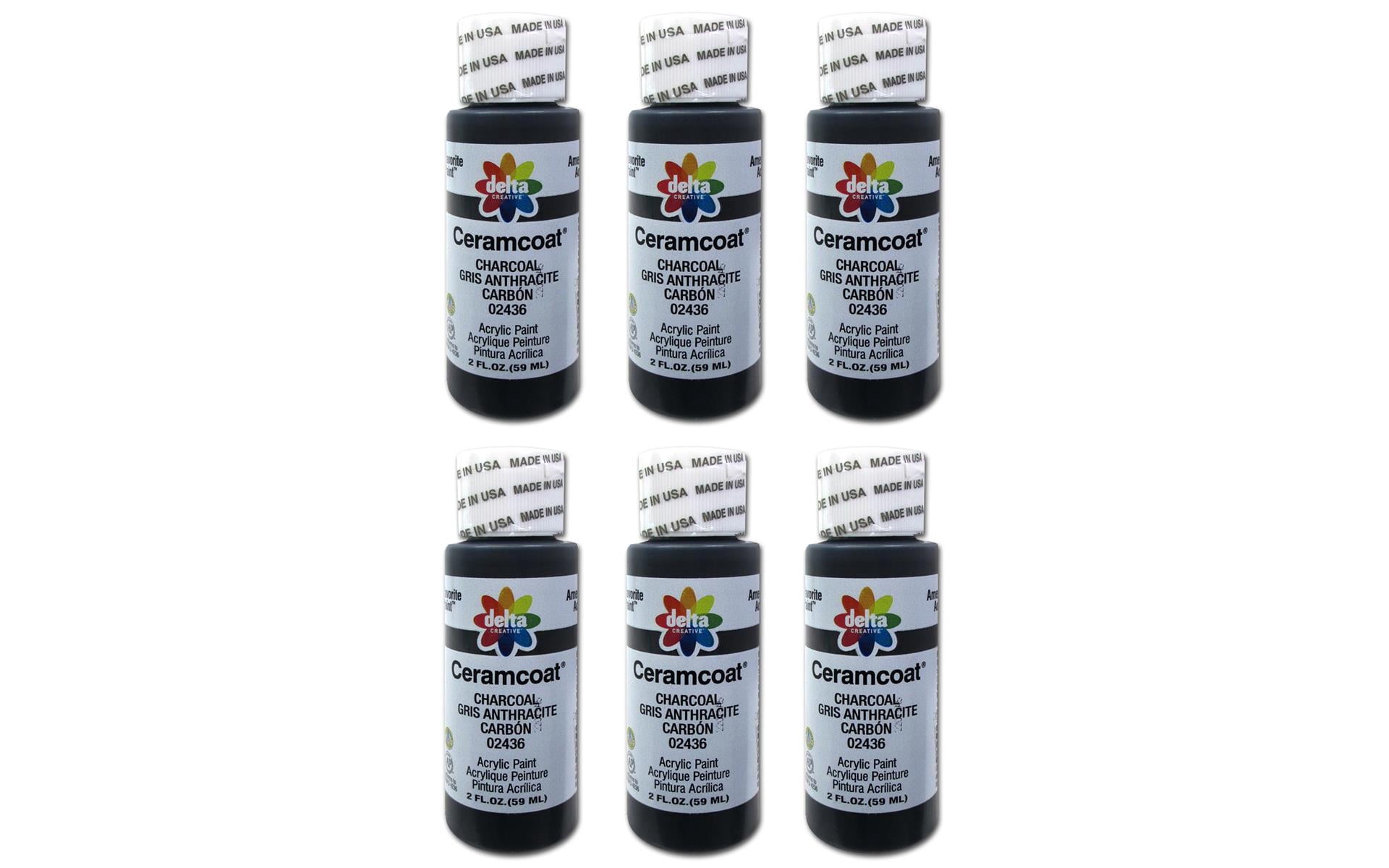 Delta Ceramcoat Acrylic 2oz Charcoal 6pc - Walmart.com