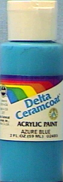 Delta Ceramcoat Acrylic Paint 2oz-Azure Blue - Semi-Opaque - Walmart.com