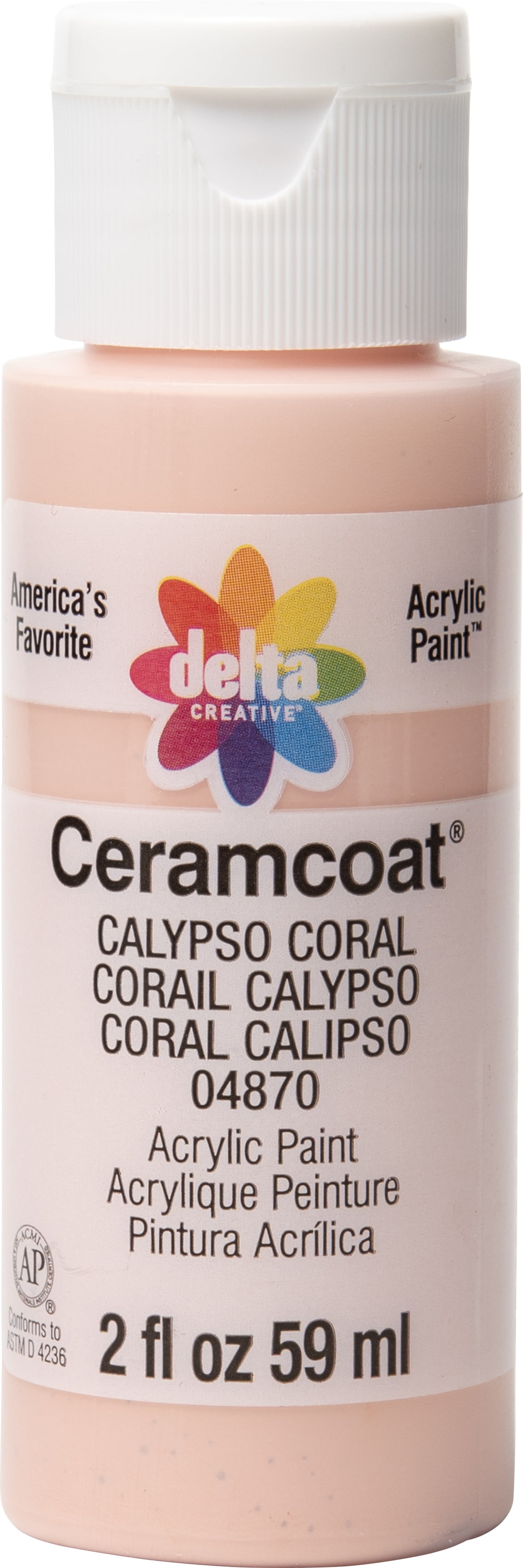 Delta Ceramcoat Acrylic Paint 2oz-Calypso Coral - Walmart.com
