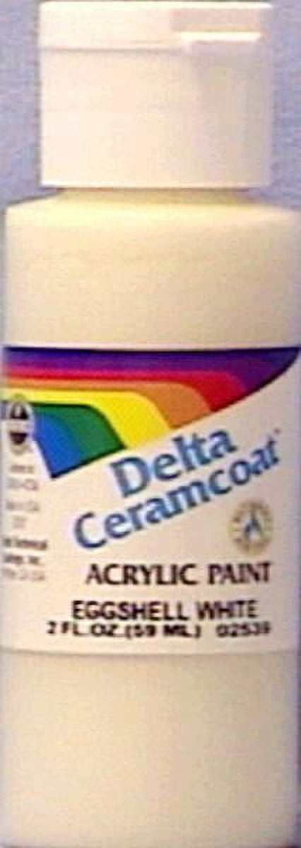 Delta Ceramcoat Acrylic Paint 2oz-Eggshell White - Opaque - Walmart.com