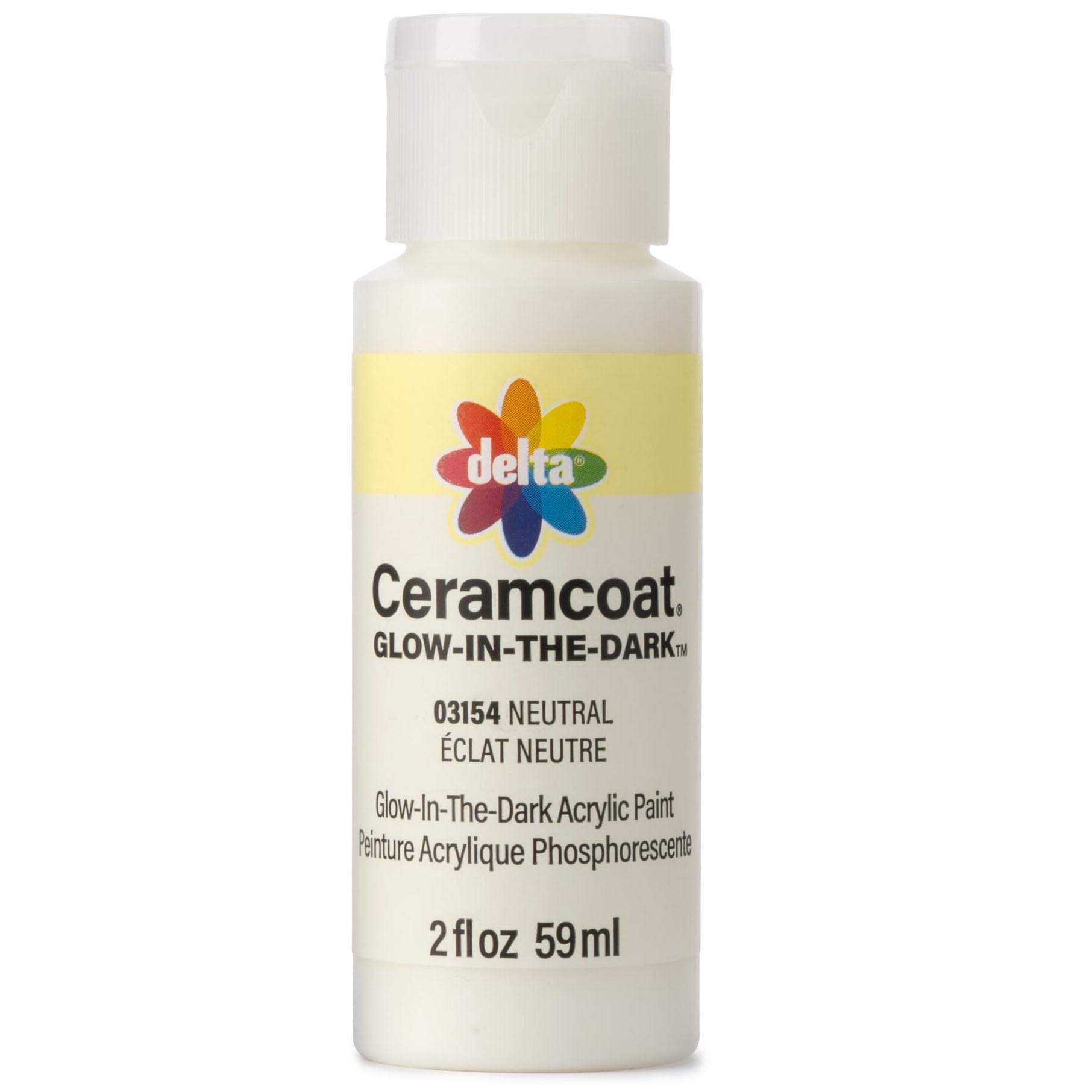 Delta Ceramcoat Glow Acrylic Paint 2oz-Neutral - Walmart.com