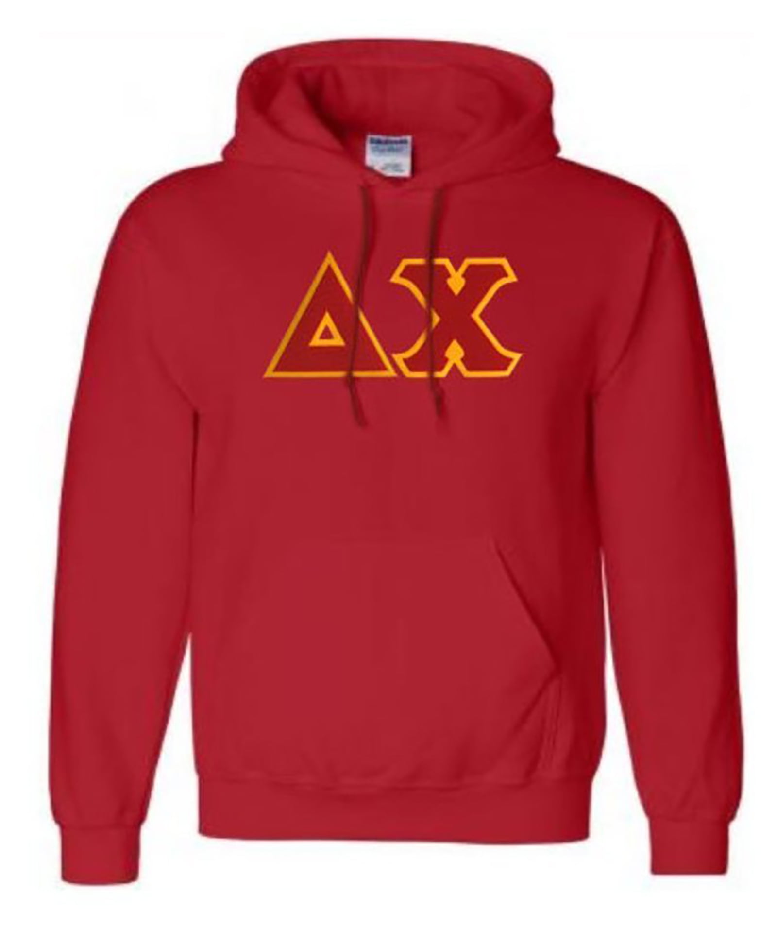 Delta Chi Lettered Hooded Sweatshirt X-Large Red - Walmart.com