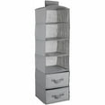 Delta Children 6-Shelf Hanging Storage Unit with 2 Drawers, Dove Gray ...