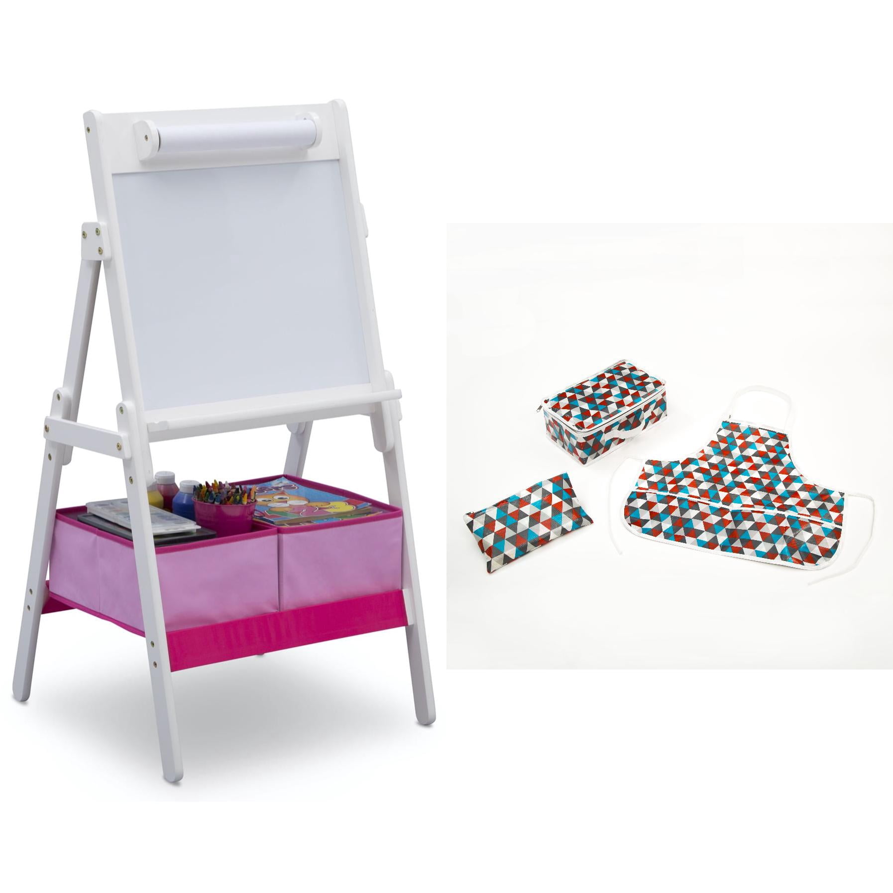 Delta Children Artist Bundle: Classic Kids Whiteboard/Dry Erase Easel ...