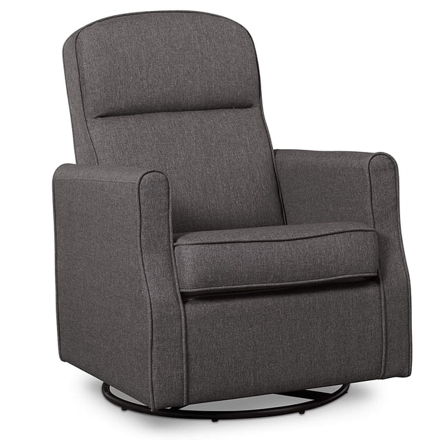 Delta Children Blair Slim Nursery Glider Swivel Rocker Chair, Charcoal ...