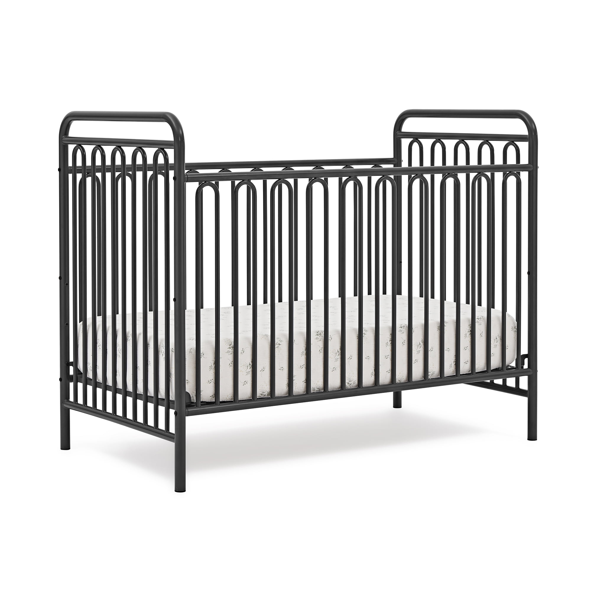 Delta Children Darcy 4-in-1 Metal Convertible Crib, Charcoal Grey ...