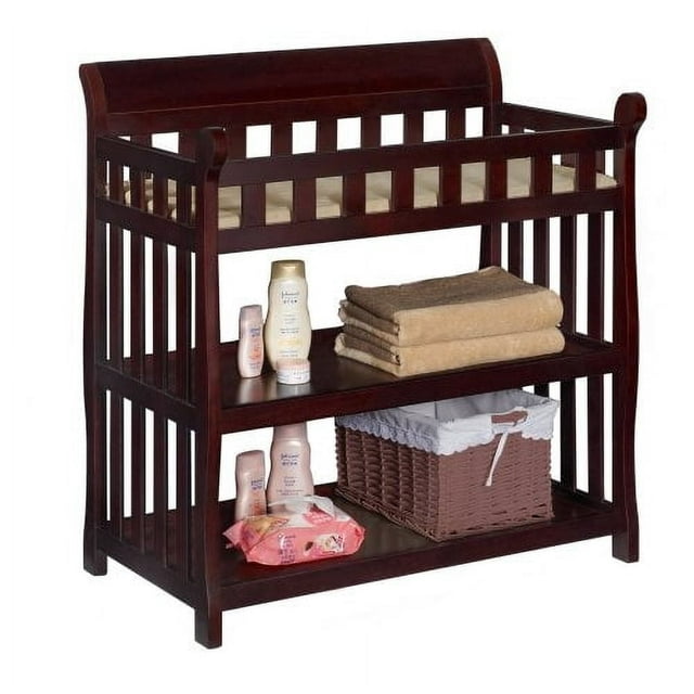 Delta Children Eclipse Changing Table with Pad, Espresso Cherry ...
