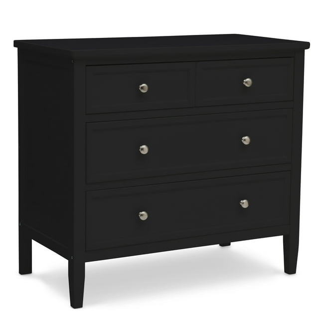 Delta Children Epic 3 Drawer Dresser with Interlocking Drawers, Black ...