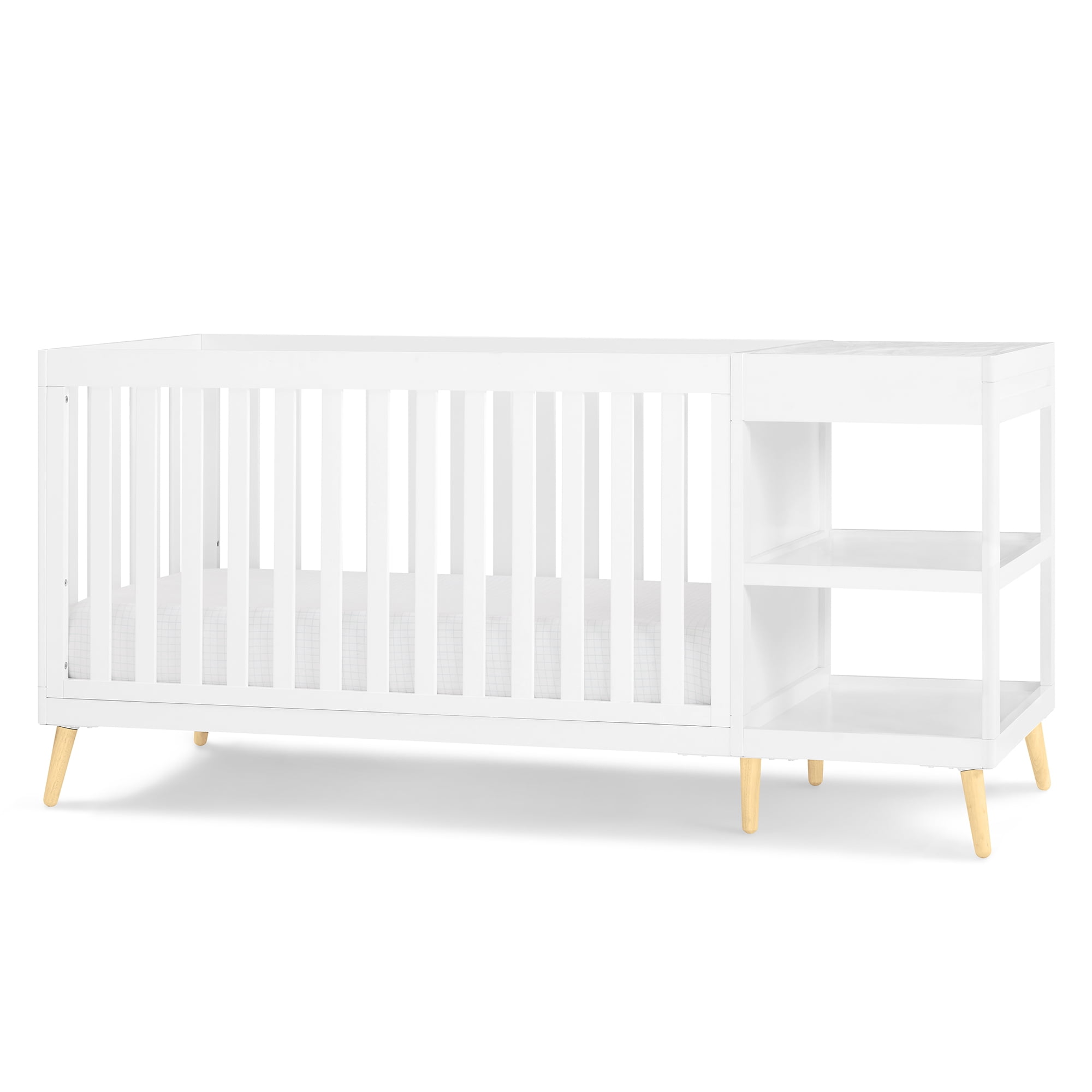 Delta Children Essex 4-in-1 Convertible Crib and Changer, Bianca White ...