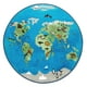 Delta Children Kids World Map Round Area Rug, 39-Inch, Blue - Walmart.com