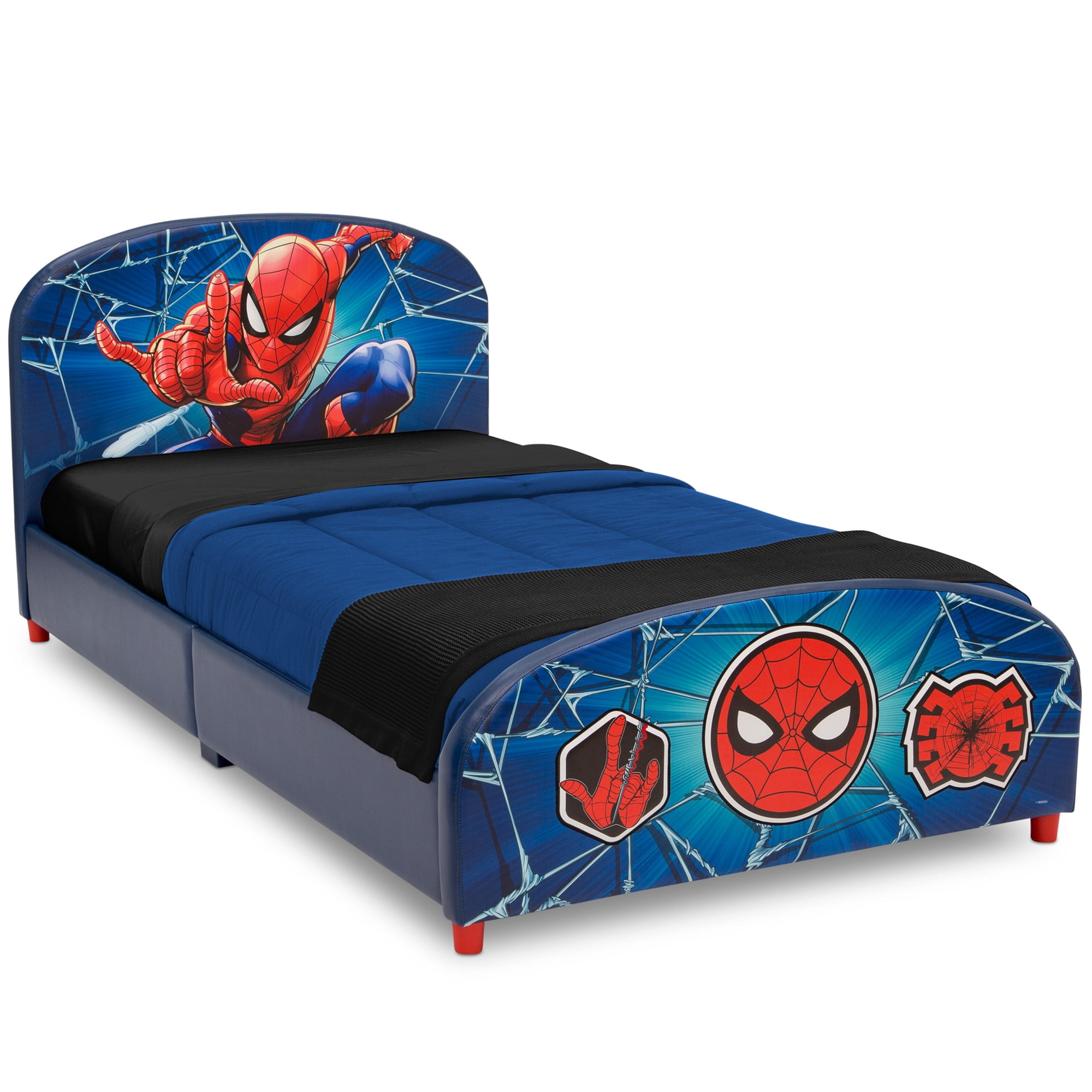 Delta Children Marvel Avengers Upholstered Twin Bed with Thor Iron Man Hulk Captain America Walmart
