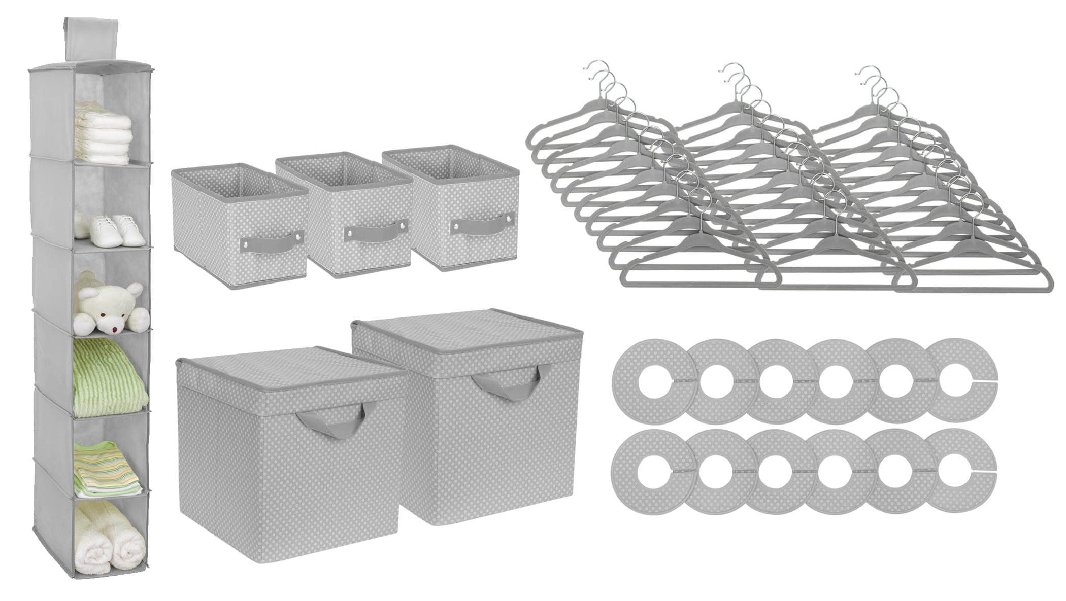 Delta Children Nursery Storage 48 Piece Set - Easy Organization ...