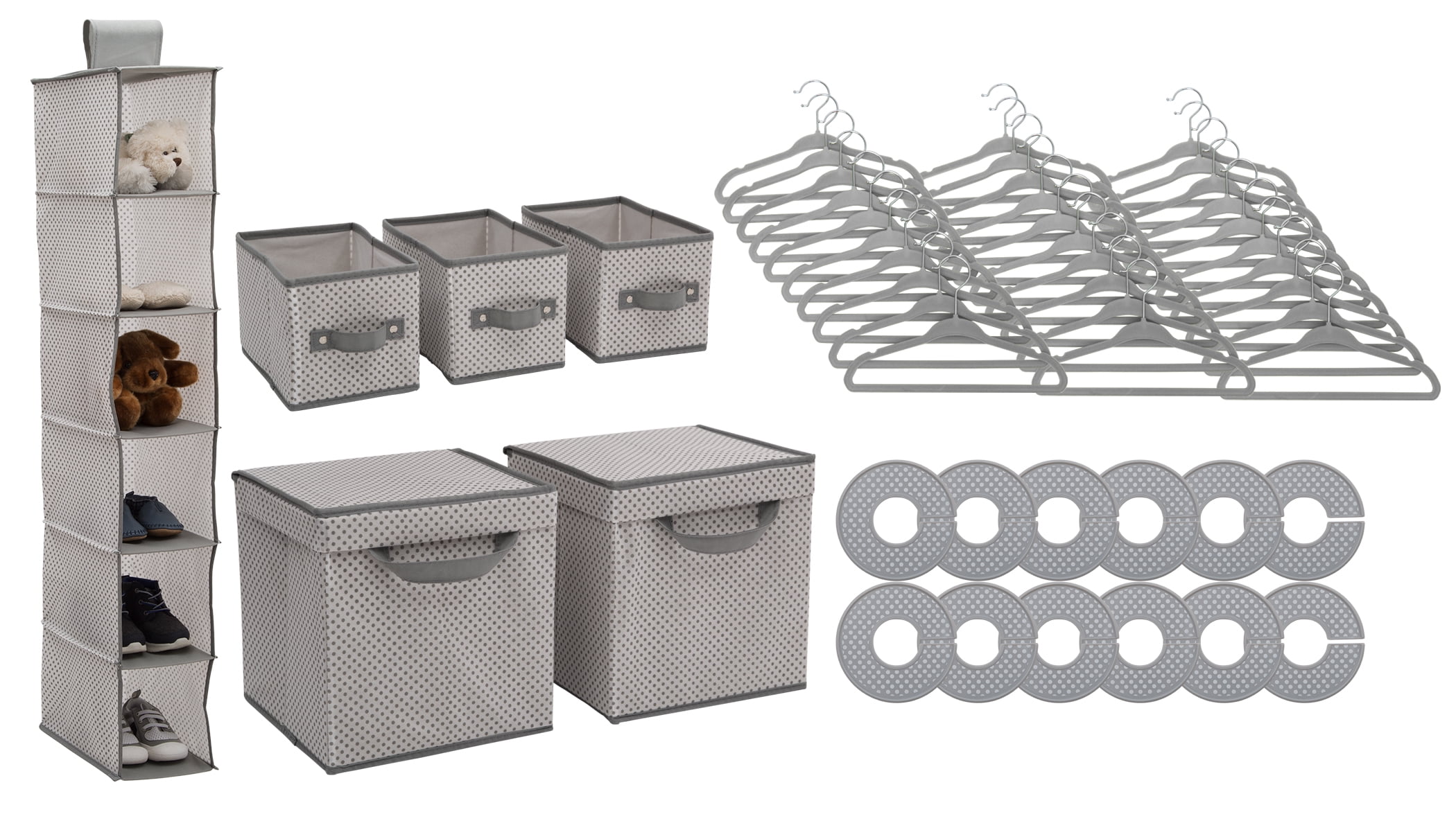 Delta Children 48-Piece Nursery Storage Set, Baby Clothes Organizer ...