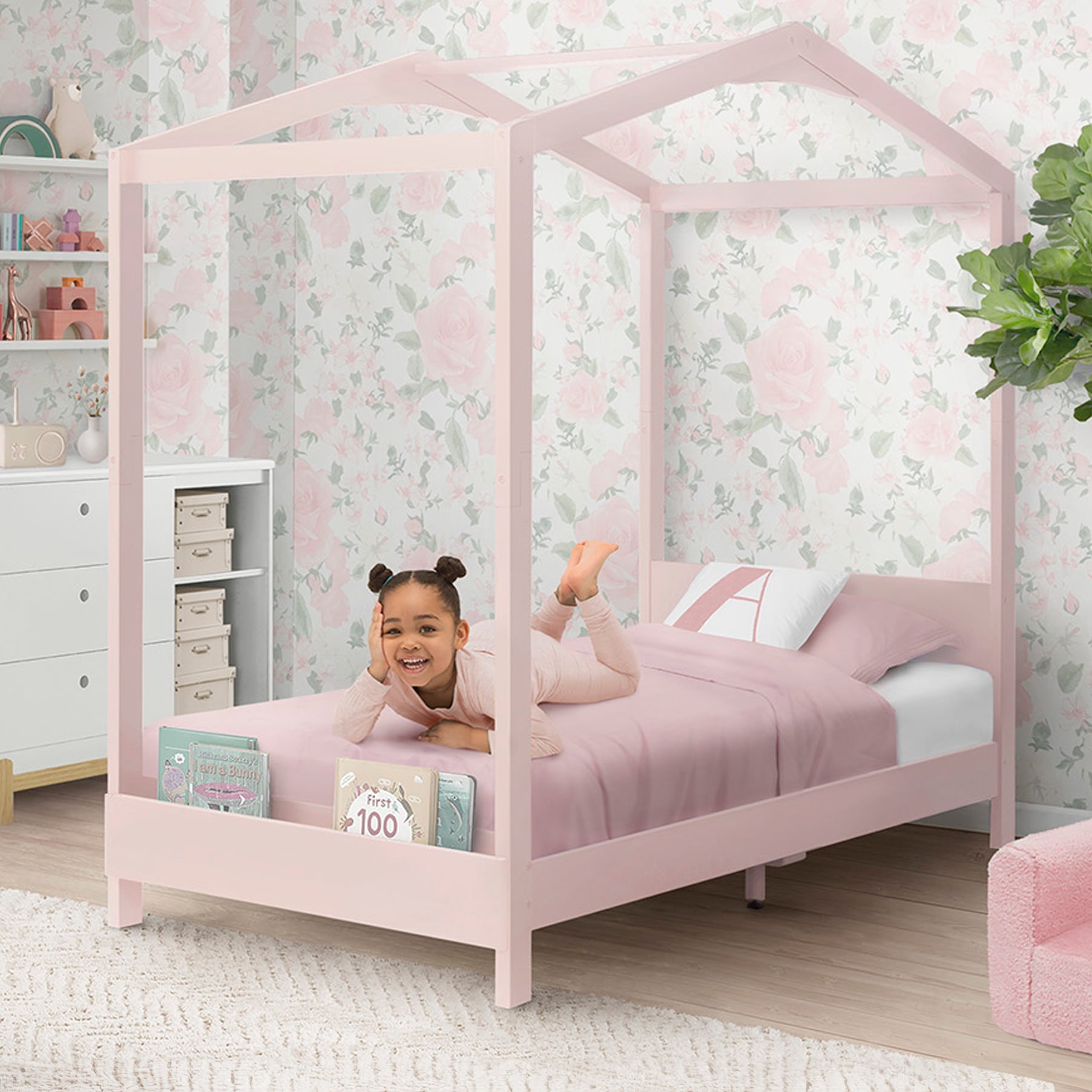Delta Children Poppy House Wood Twin Bed, Platform Bed - No Box Spring ...