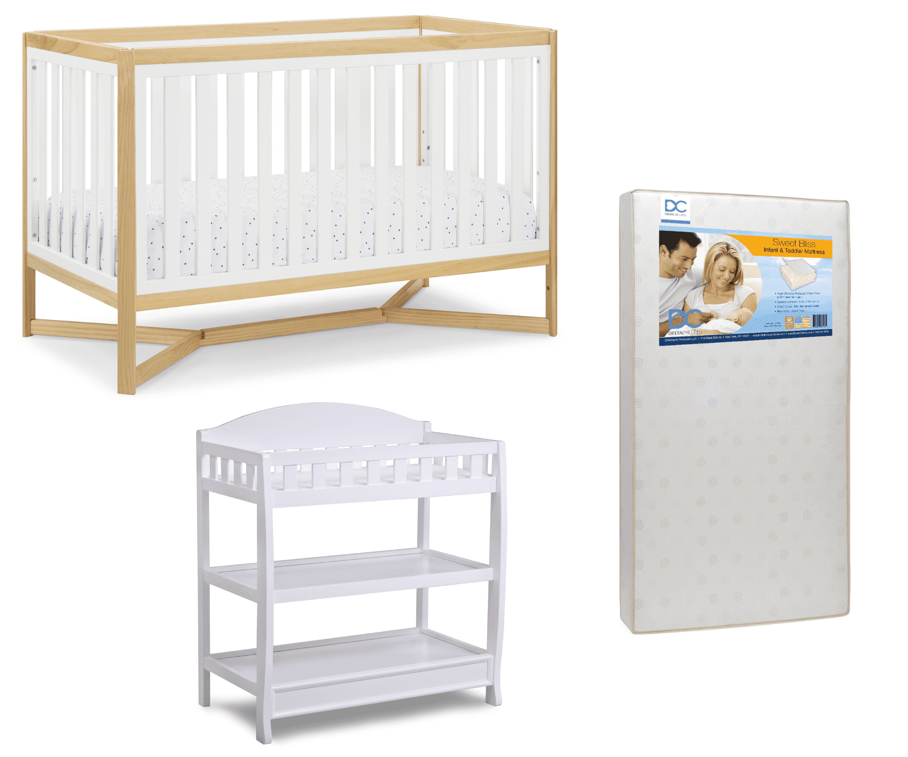 Delta Children Tribeca 3-Piece Baby Nursery Furniture Set-Includes ...