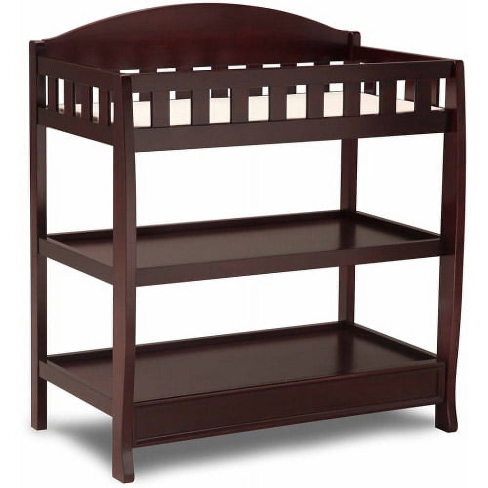 Delta Children Wilmington Changing Table with Pad, Espresso Cherry ...