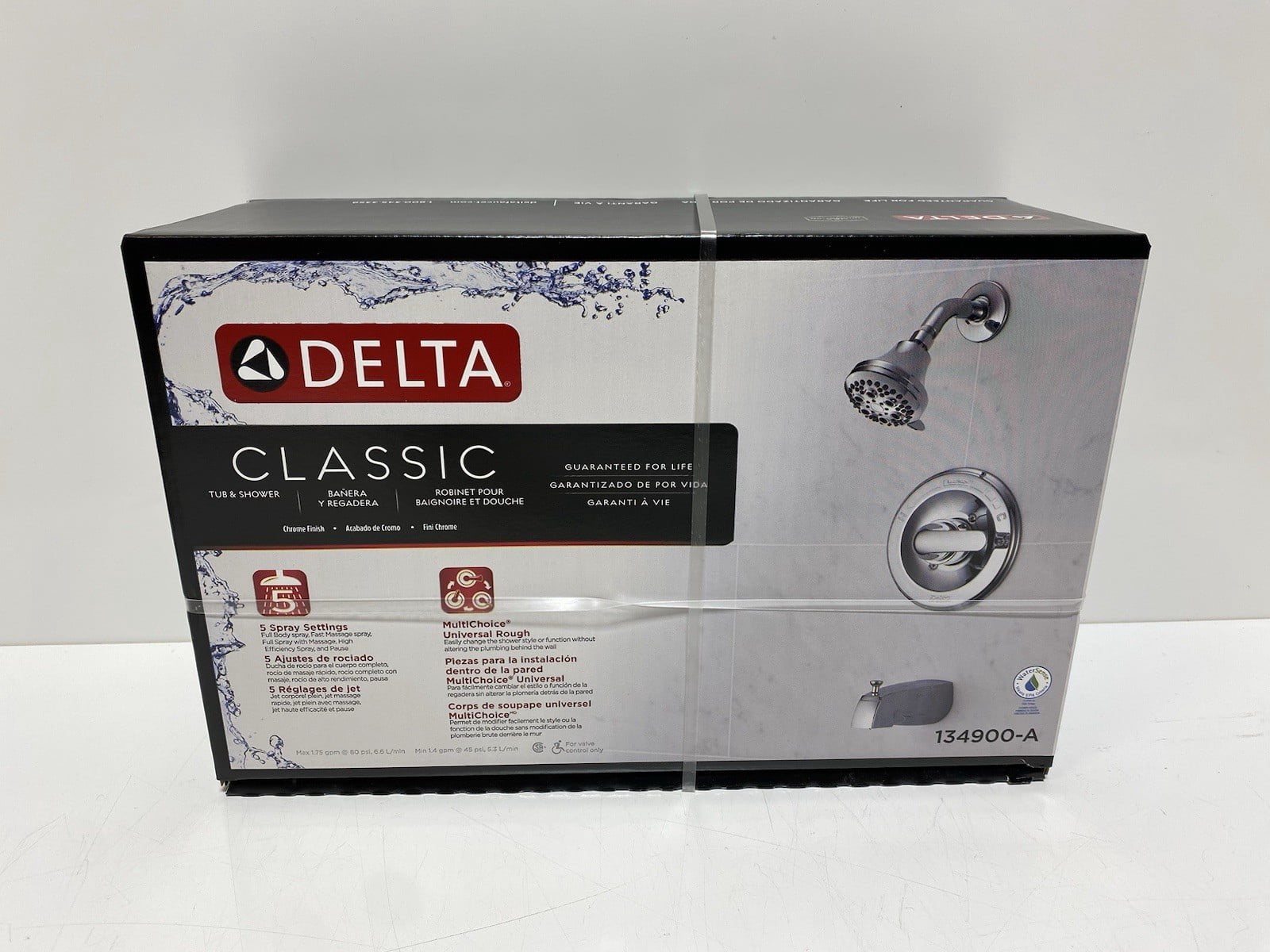 Delta Classic 134900-A Single-Handle 5-Spray Tub and Shower Faucet in ...