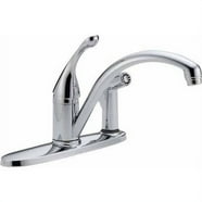 Delta 100LF-HDF Classic Single Handle Centerset Kitchen Faucet, Chrome ...