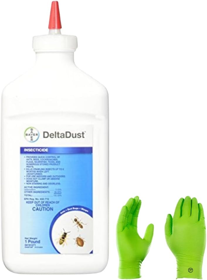 Delta Dust Glove Kit -Multi Use Pest Control Insecticide Dust, 1 LB ...