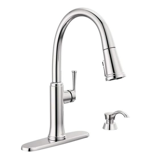 Open Box Delta Eldridge Single-Handle Pull Down Sprayer Kitchen Faucet ...