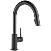 Delta Trinsic Single Handle Pull-Down Kitchen Faucet in Arctic ...