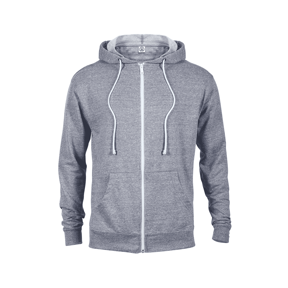 Delta Fleece Men's Snow Heather French Terry Zip Hoodie - Walmart.com