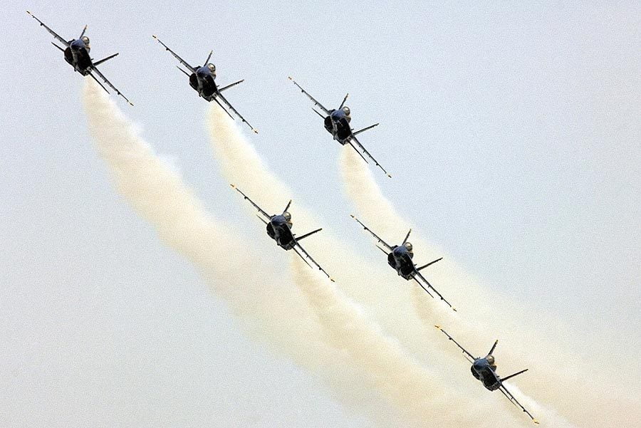 Delta Formation Blue Angels Style - A - 12x18 Inch Laminated Aviation ...